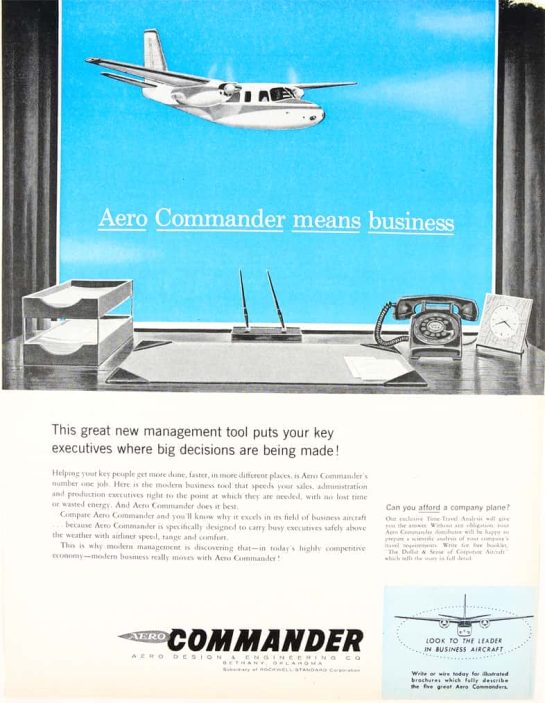 Aero Commander Advertisement 1958 from Jeremy Dwyer-Lindgren - The ...