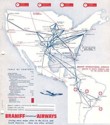 Braniff International Timetables and Route Maps - The Airchive 2.0