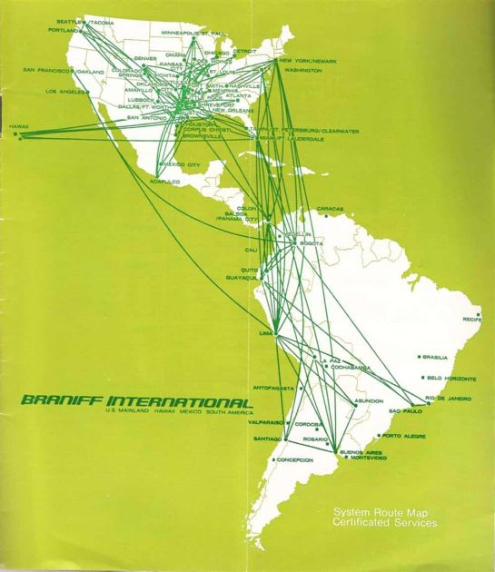 Braniff International Timetables and Route Maps - The Airchive 2.0