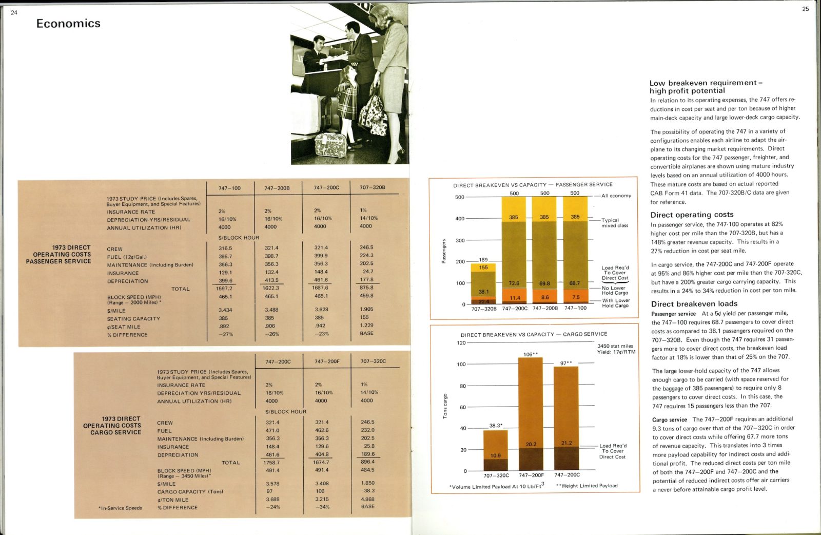 Boeing 747 Summary Brochure Sept 1972 from La Jetée Press - The ...