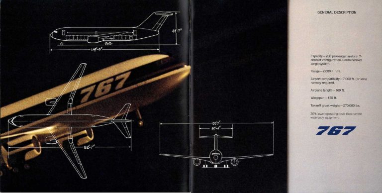 Boeing 767 Mini Brochure 1982 - Jeremy Dwyer-Lindgren - The Airchive 2.0