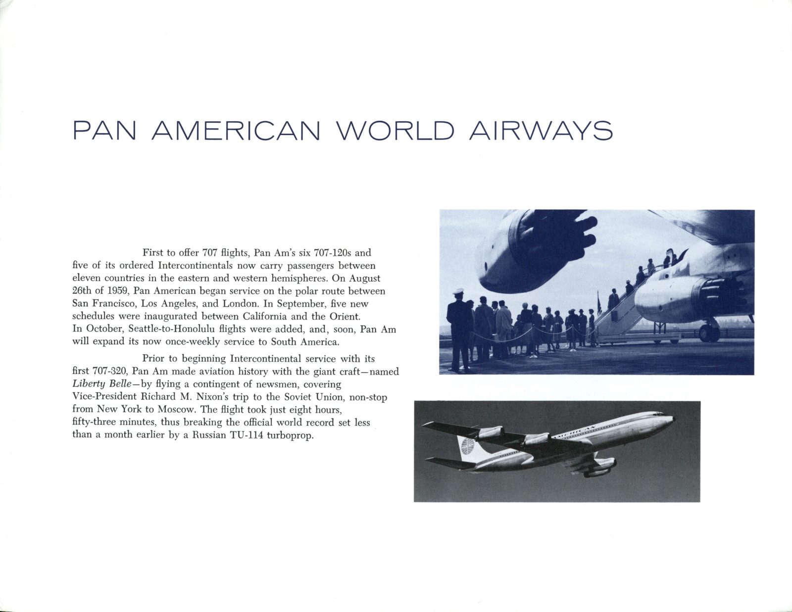 Boeing Commercial Autumn 1959 Progress Report Oct 1959 from La Jetée ...