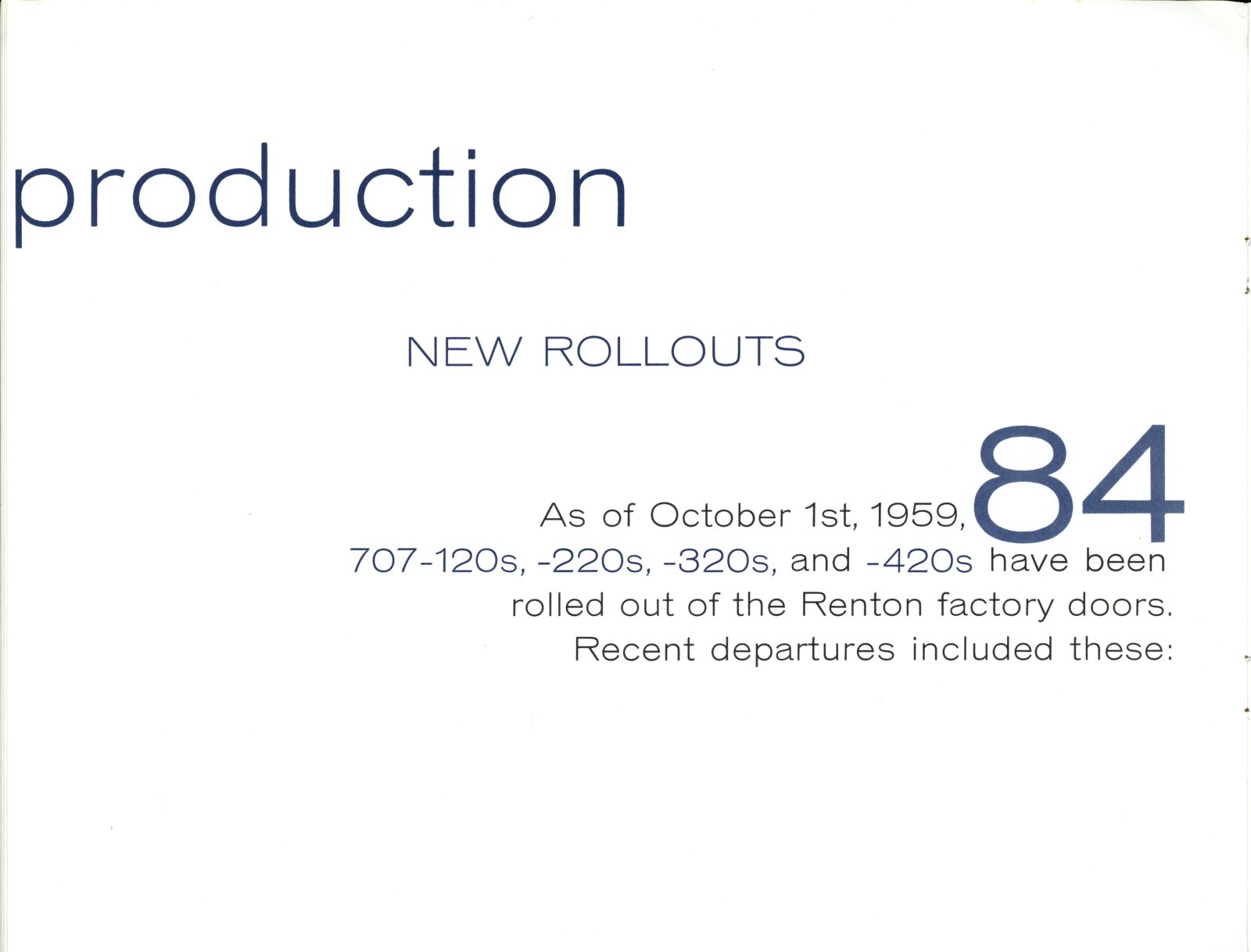 Boeing Commercial Autumn 1959 Progress Report Oct 1959 from La Jetée ...