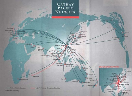 Cathay Pacific Airways Timetables and Route Maps - The Airchive 2.0