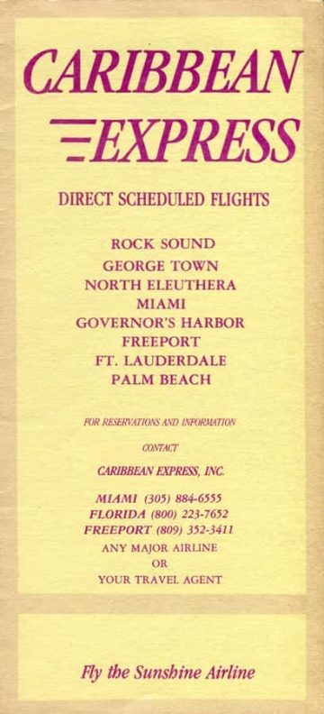 Caribbean Express Timetables and Route Maps - The Airchive 2.0