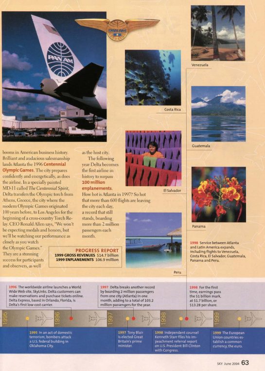 Delta Air Lines 75th Anniversary Sky Magazine - 2004 - The Airchive 2.0