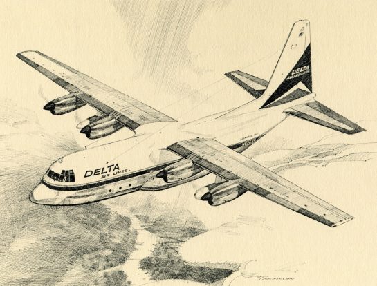 Delta Air Lines 50th Anniversary Aircraft Lithographs - 1979 - The ...