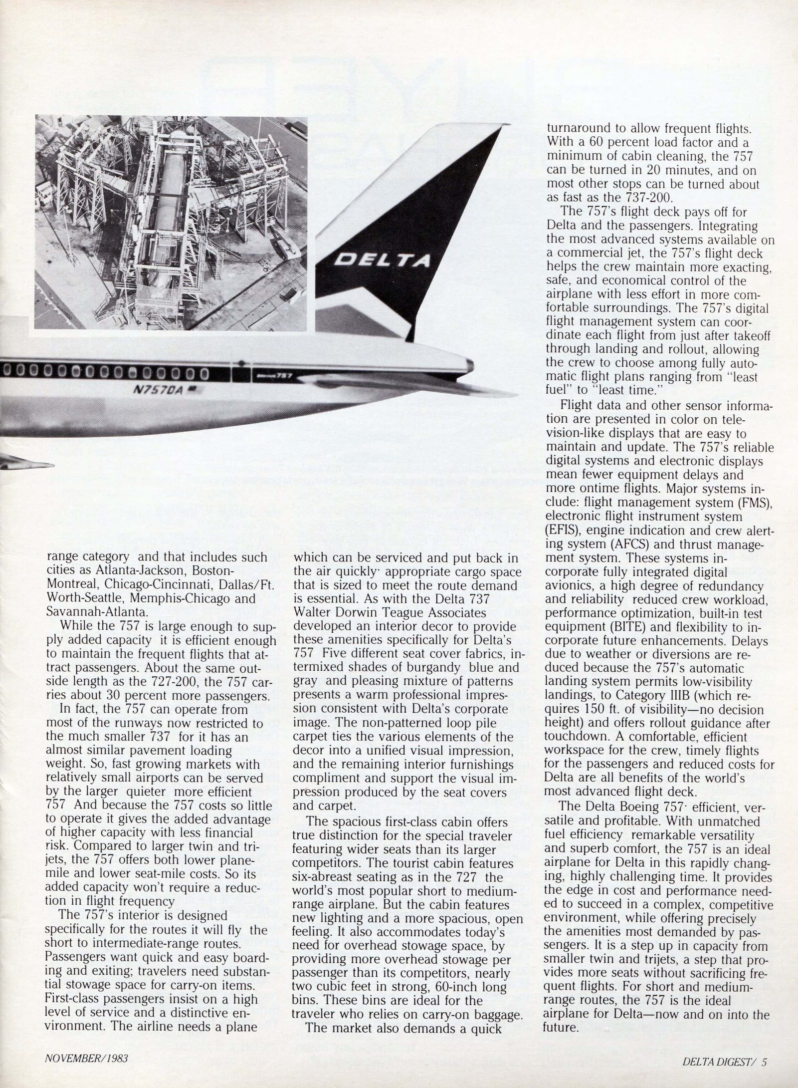 Delta Air Lines Digest Arrival of First 757 - 1983 - The Airchive 2.0