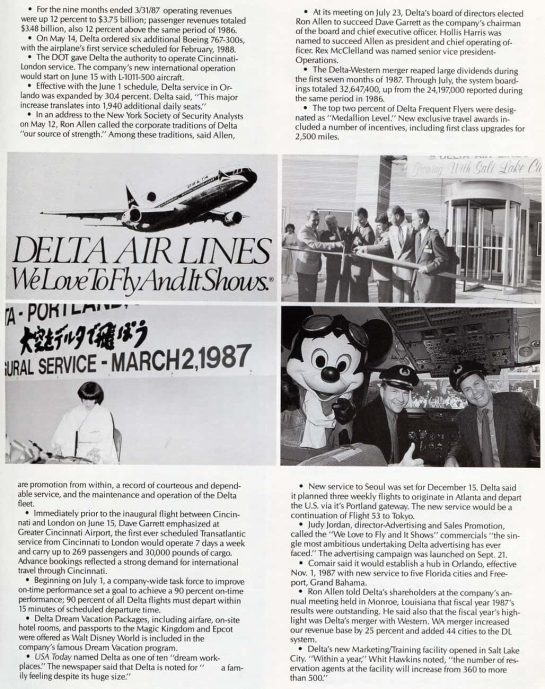 Delta Air Lines Digest 1980s Look Back - 1990 - The Airchive 2.0