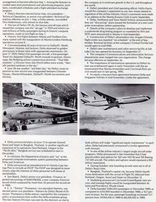 Delta Air Lines Digest 1980s Look Back - 1990 - The Airchive 2.0