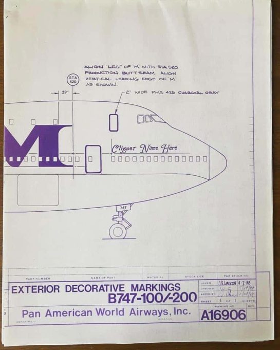 Pan Am Aircraft Exterior Painting Blueprints - The Airchive 2.0