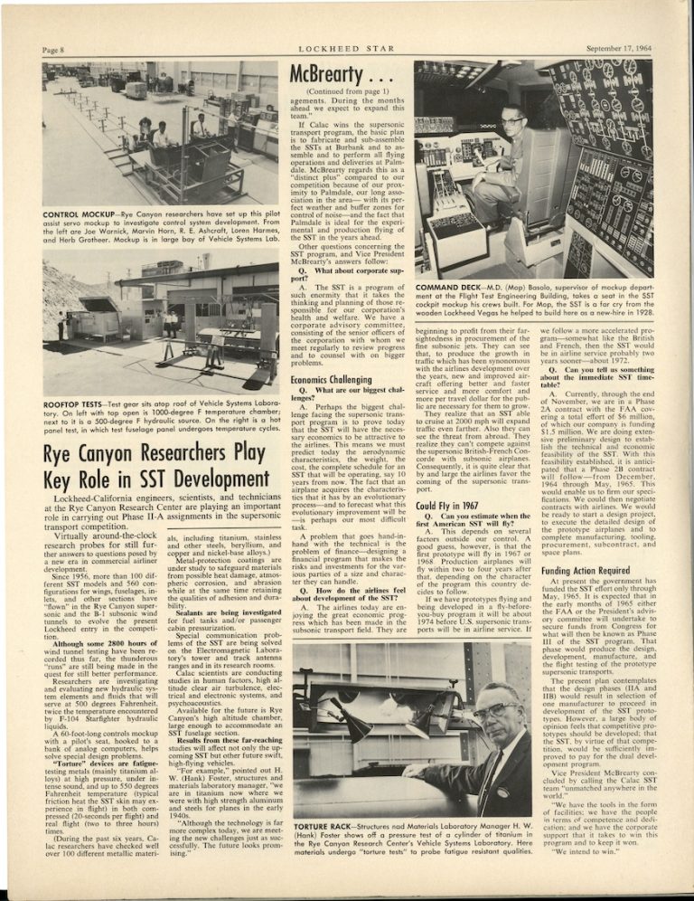 Lockheed Aircraft Star Magazine Sept 1964 - The Airchive 2.0
