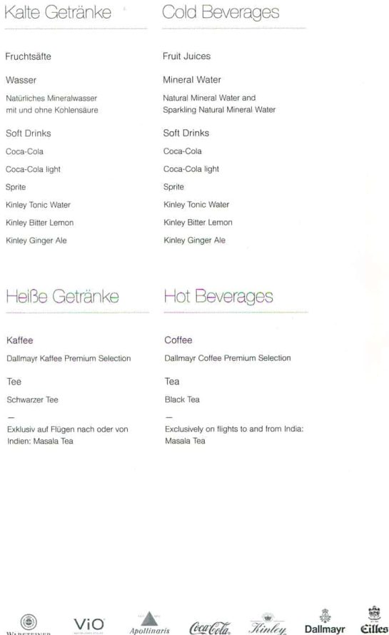 Lufthansa Menus - The Airchive 2.0