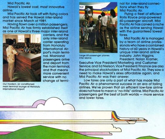 Mid Pacific Air Brochure - 1982 and 1985 - The Airchive 2.0