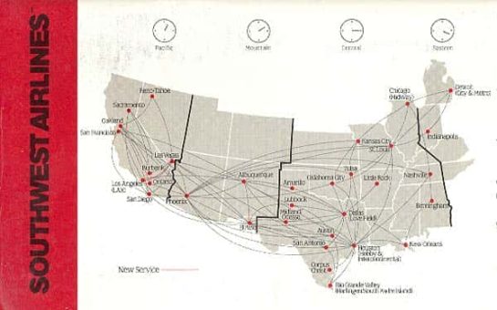 Southwest Airlines Timetables and Route Maps - The Airchive 2.0