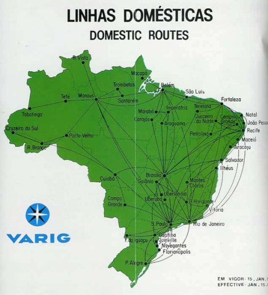 Varig Timetables and Route Maps - The Airchive 2.0