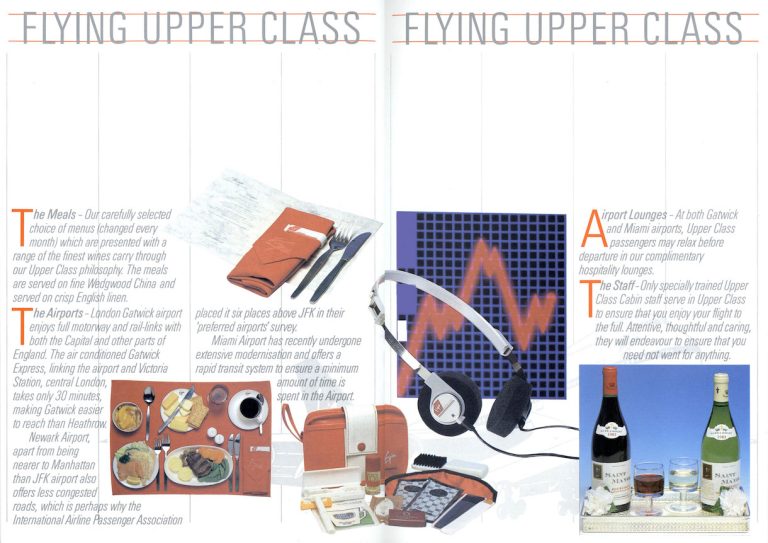 Virgin Atlantic Upper Class Brochure 1986 from La Jetée Press - The ...