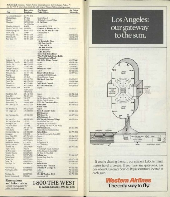 Western Airlines Timetables and Route Maps - The Airchive 2.0