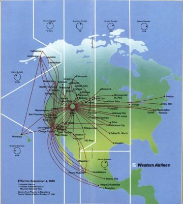 Western Airlines Timetables and Route Maps - The Airchive 2.0
