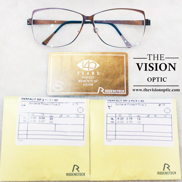กรอบ LINDBERG รุ่น 9522 +เลนส์ Rodenstock รุ่น Perfalit Mono Plus 1.60 ...