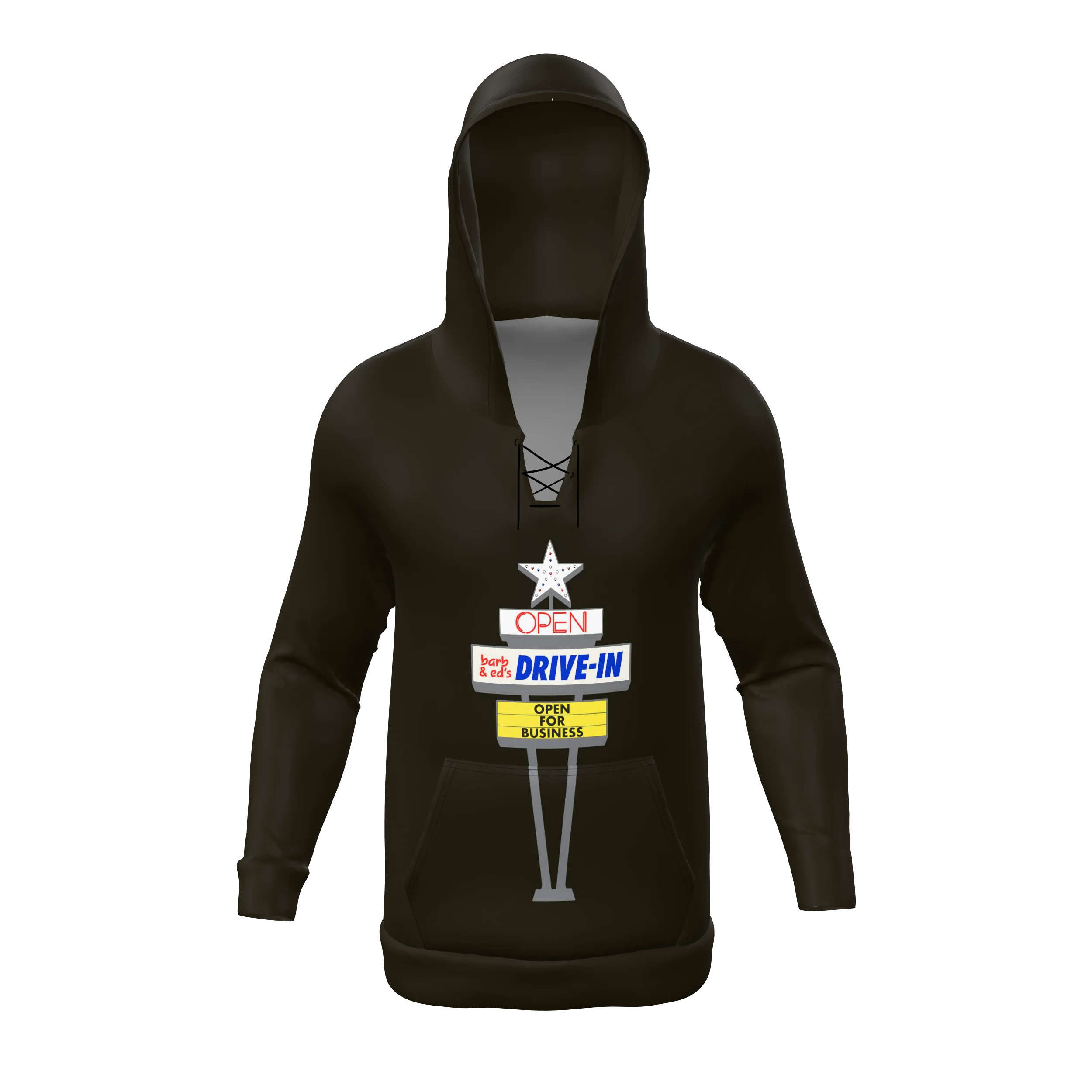 PR119 - MEN'S LACE-UP HOODIE - Ubix Now