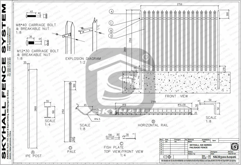 Security Palisade Fence Details You Should Know