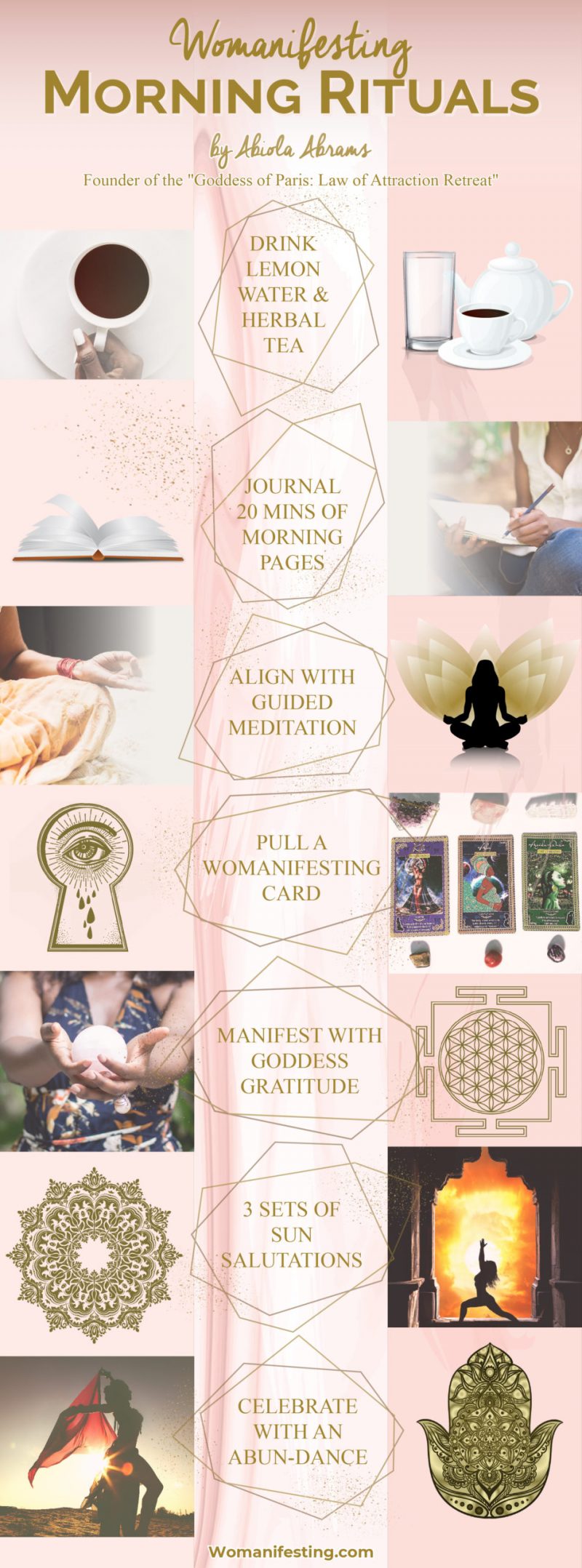 Morning Rituals to Add to Your Day Law of Attraction Infographic