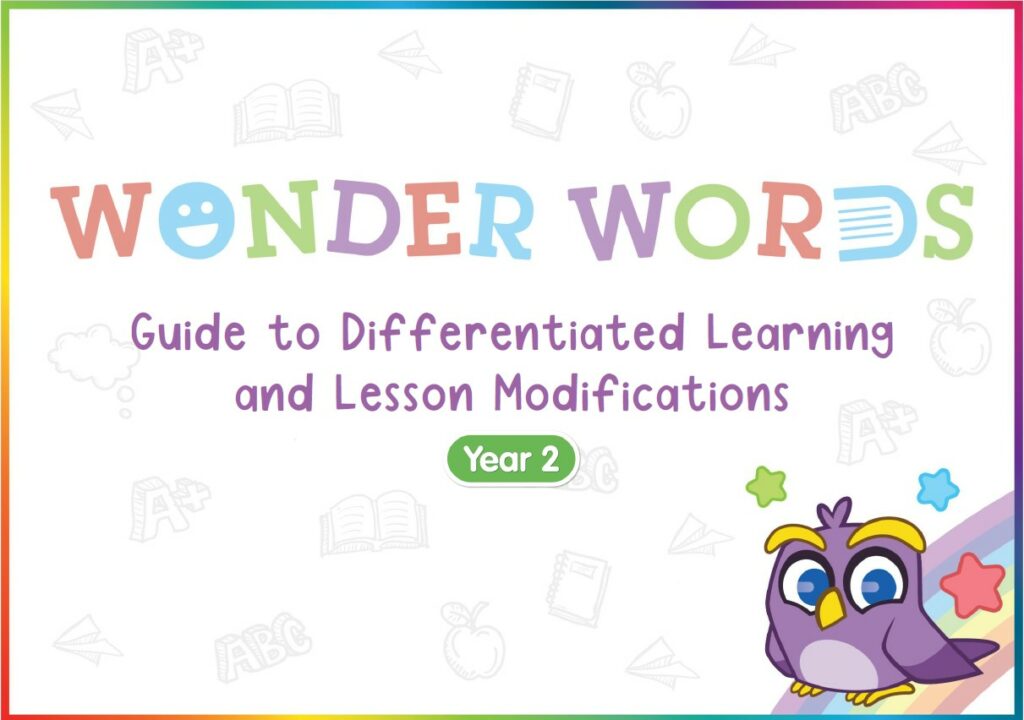 Lesson Modifications - Year 2 - Wonder Words