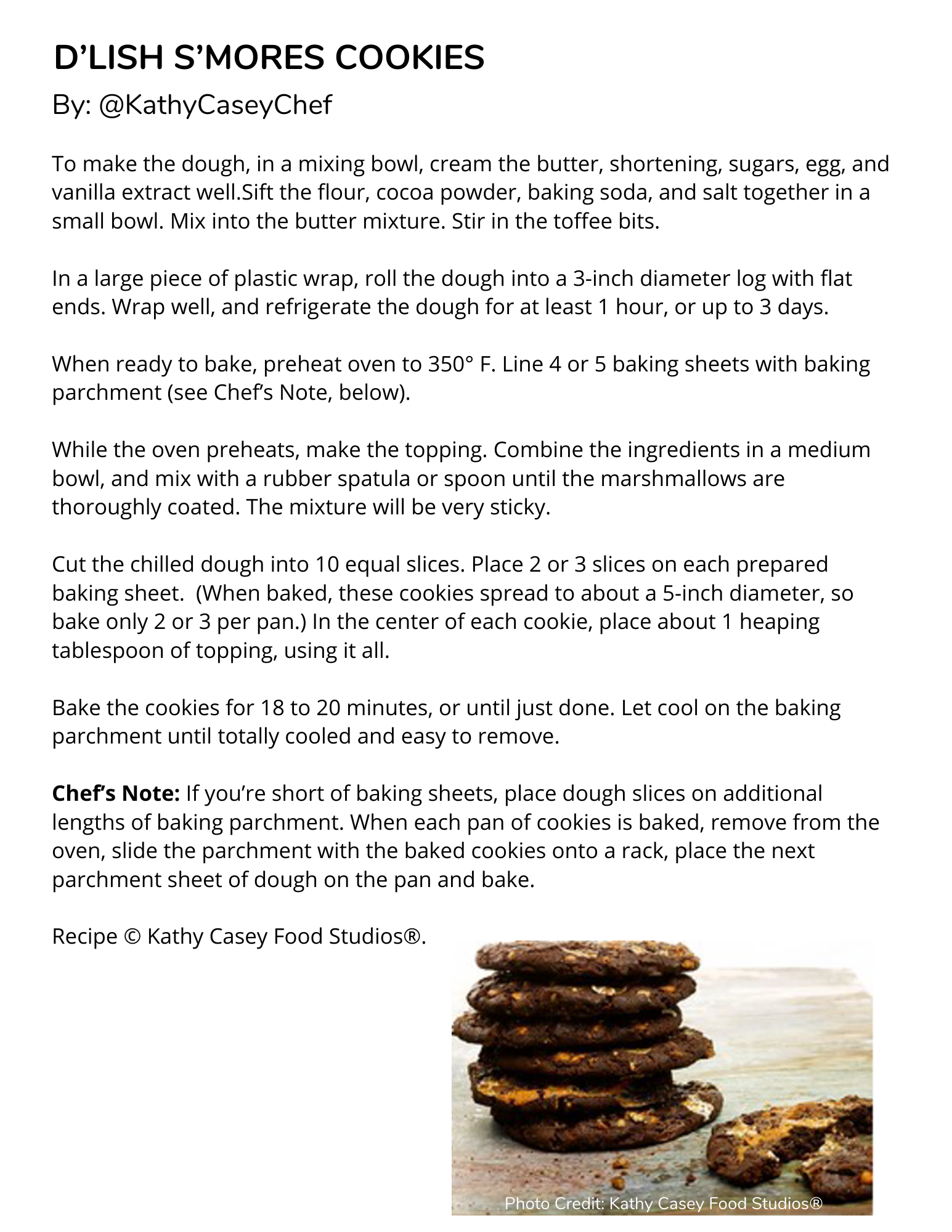 D’Lish S’mores Cookies - Washington State Parks Foundation