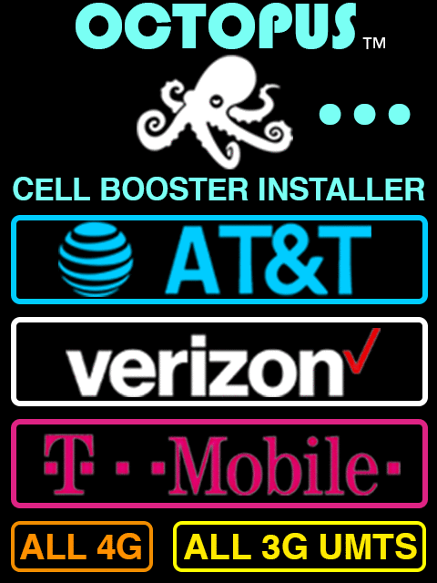 Handheld cell signal booster installation tool for 3G and 4G LTE networks