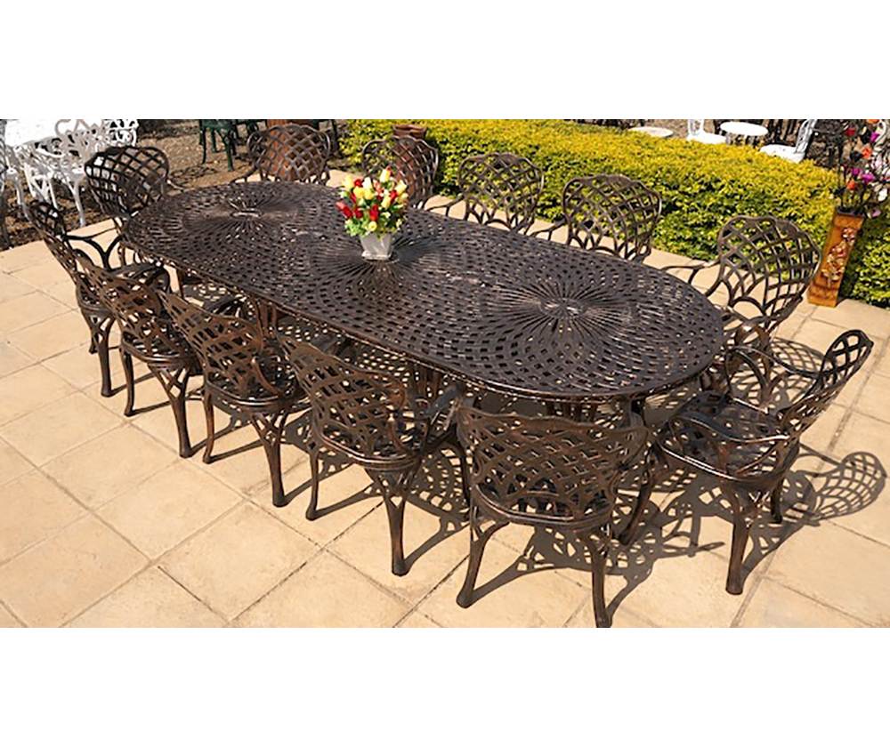 12 Seater King Diamond, 325cm x 125cm King Diamond Table (Oval) - Anray ...