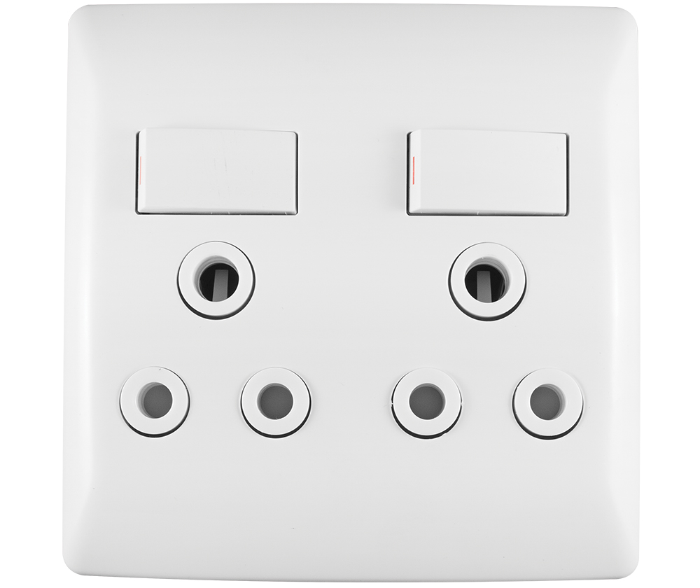 Diamond Double Socket - Crabtree - SA Decor & Design