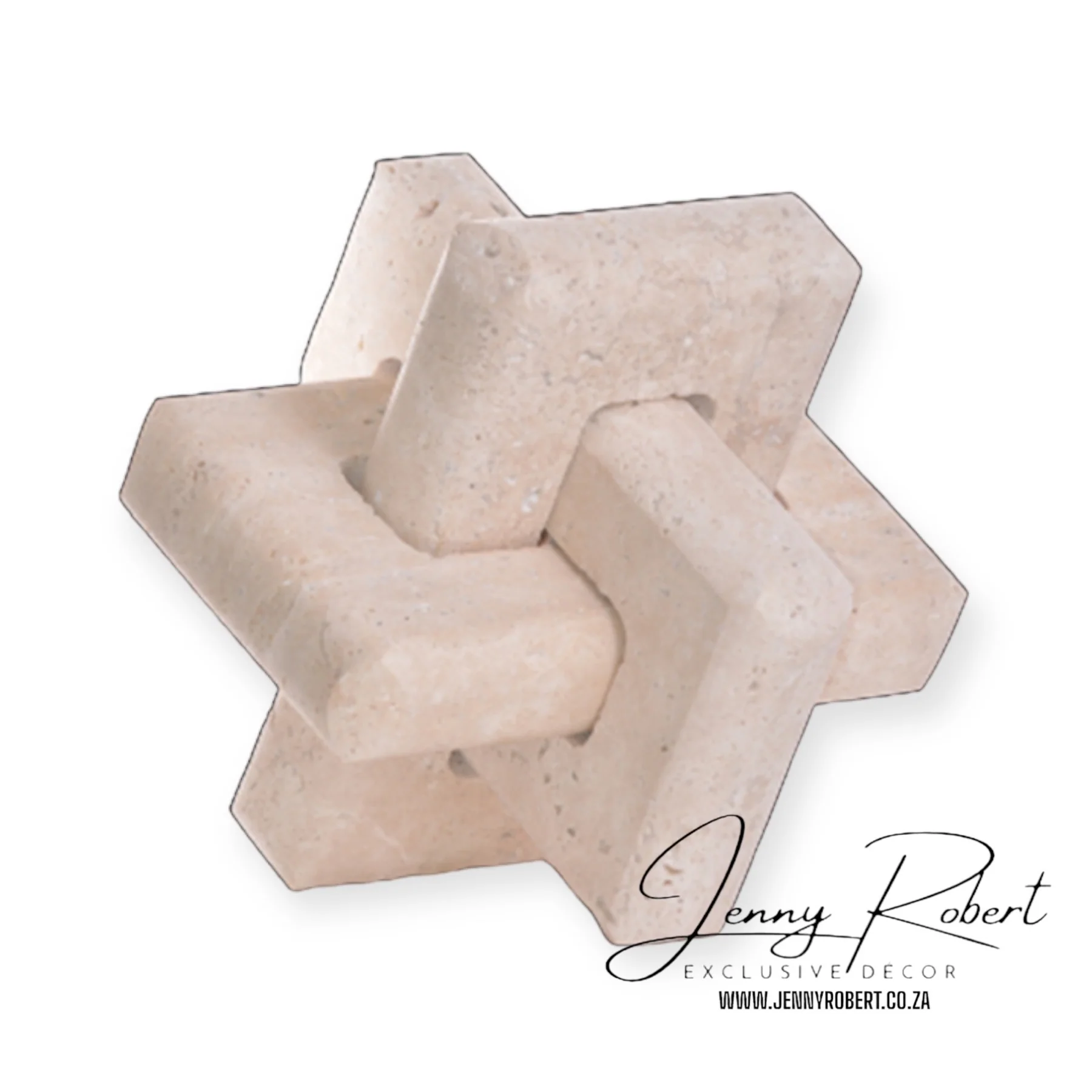 Stone Linked Paperweight Sculpture Objet - Jenny Robert Exclusive Décor ...