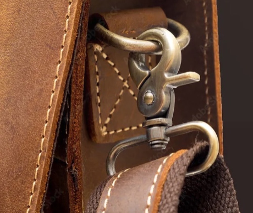 Solid Brass Leather Fitting Hardware - Woodheads - SA Decor & Design