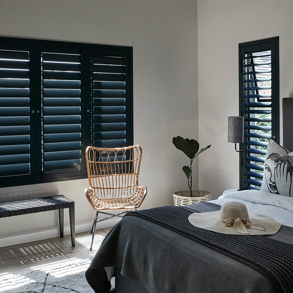 Create A Winter Bedroom Retreat With Plantation Shutters - SA Decor ...