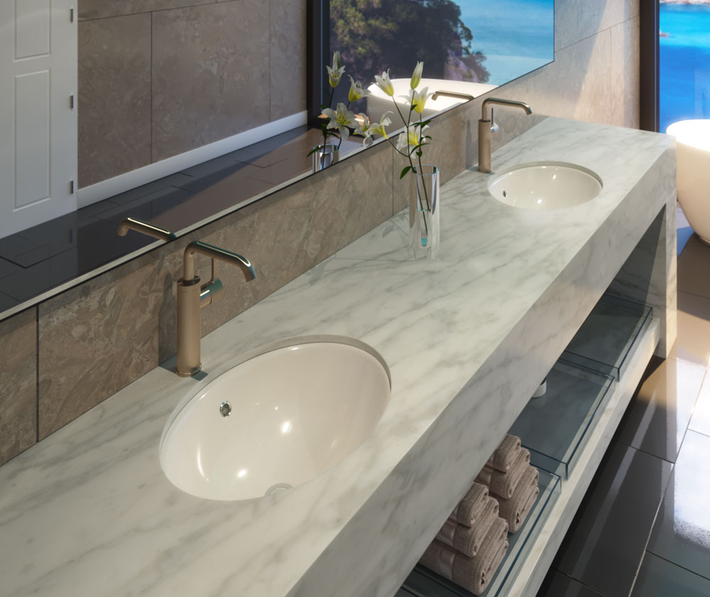 Atlas BS 56cm Oval Undercounter Basin - Lecico - SA Decor & Design