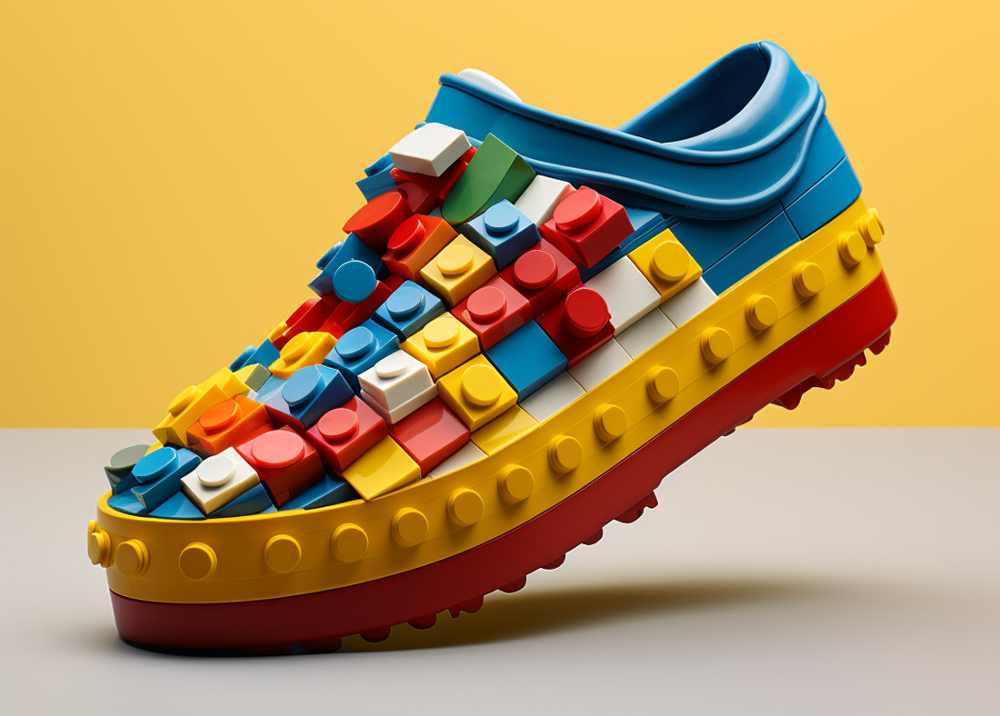 Lego and luxe Gucci-designed Crocs. - SA Decor & Design