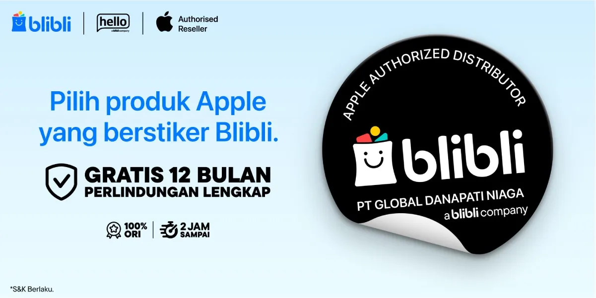 Beli Produk Apple Berstiker Blibli, Gratis 12 Bulan Perlindungan ...