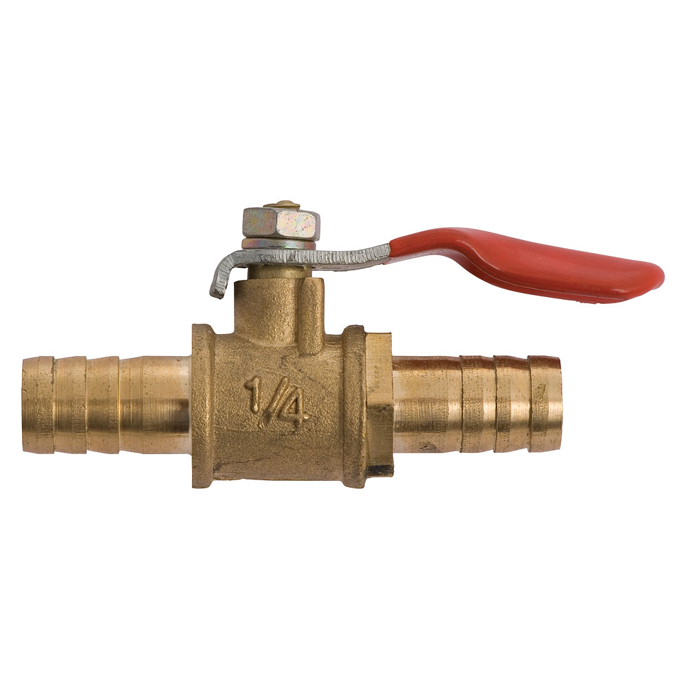 Water tap (ball valve) 10x10mm, hose connection, brass | Drinking ...