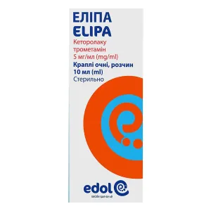ЭЛИПА КАПЛИ ГЛАЗ. 5МГ/МЛ 10МЛ ФЛ. Laboratorio Edol - Produtos Farmaceuticos, S.A. - купити в ...