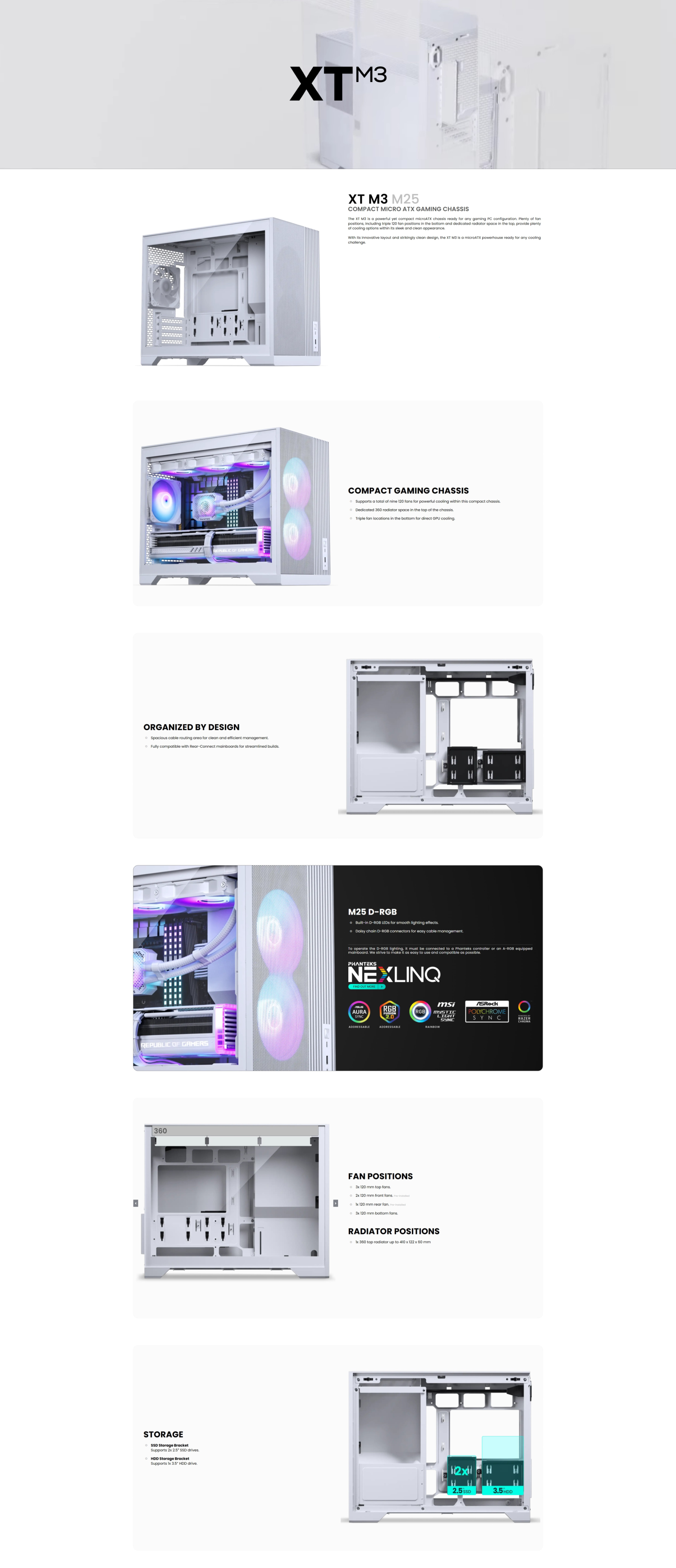 PHANTEKS XT M3 WHITE *เคส