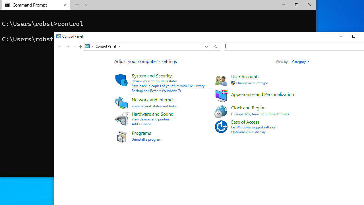 How To Open Control Panel From CMD