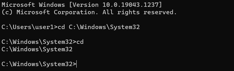 Print Working Directory In Windows CMD