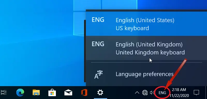 Shortcut To Change Keyboard Language In Windows 10