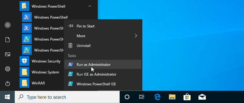 How To Run Powershell As Administrator On Windows 10 Server