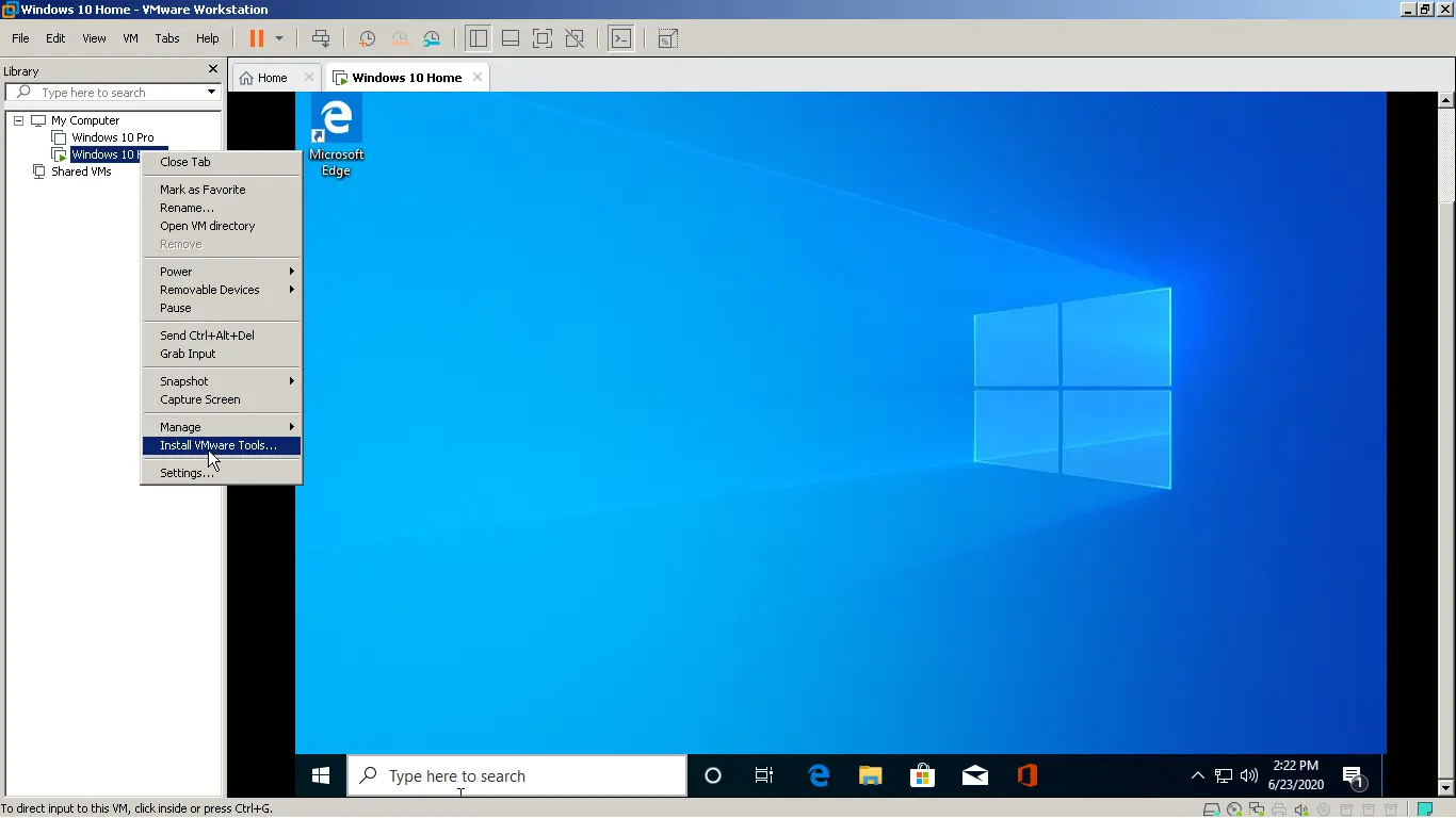 Install VMware Tools On Windows 10 VMware Workstation