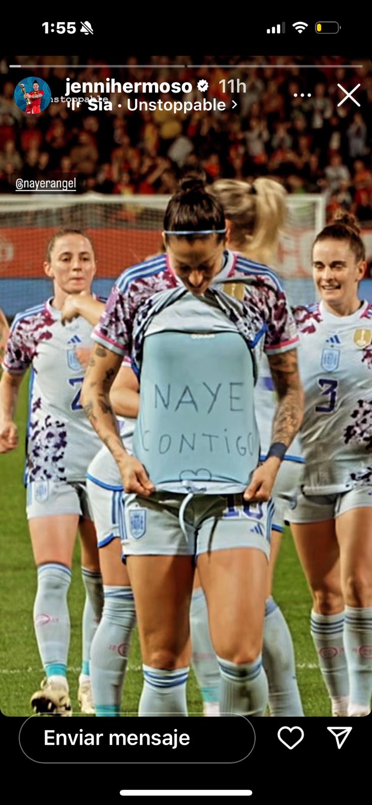 Jennifer Hermoso dedica mensaje a Nayeli Rangel: “Estamos contigo” | ESTO en línea