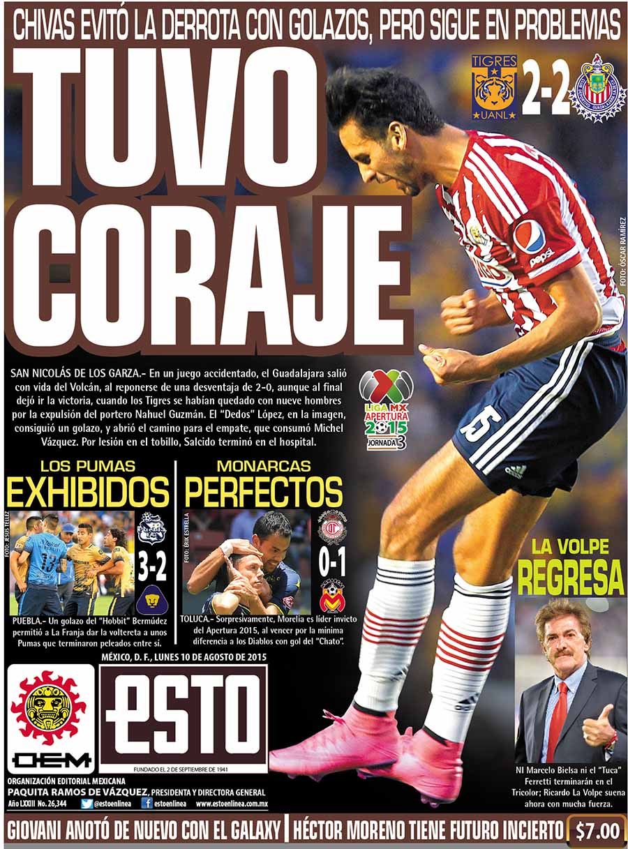 ESTO. 10 de agosto de 2015 | ESTO en línea