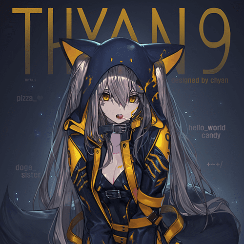 챤의 캐주얼캐릭터트렌디한 색감 및 디자인 연출 | Coloso.