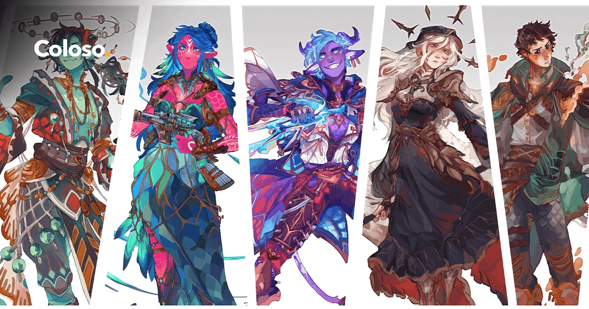 일러스트레이터 Markus Yu의 판타지 속 등장인물 같은 캐릭터 디자인 가이드 | Coloso.